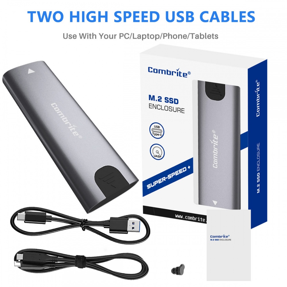 Combrite M.2 NVMe SSD Enclosure USB-C 3.2 Ultraspeed 10Gbp/s External ... Combrite M.2 NVMe SSD Enclosure USB-C 3.2 Ultraspeed 10Gbp/s External ...